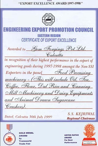 Award Achievement | Gem Group & Industries